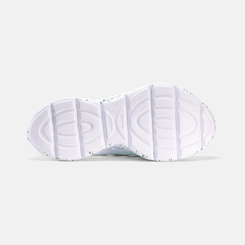 All White / Green Speckle – KANE Revive – Active Recovery Shoe