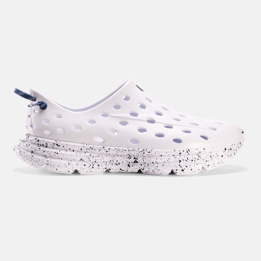 All White / Indigo Speckle – KANE Revive – Active Recovery Shoe