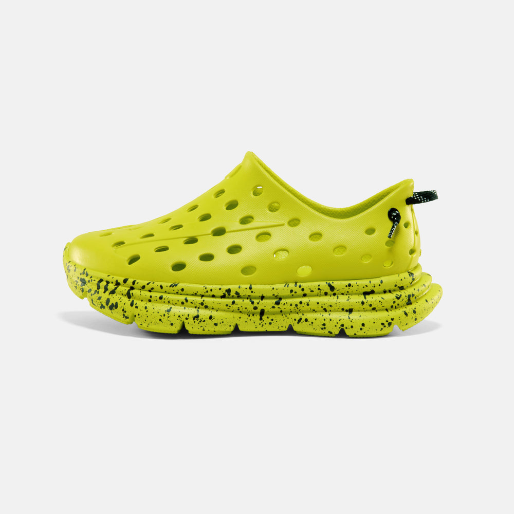 All Neon Yellow / Black Speckle – KANE Revive Kids – Active Recovery Shoe