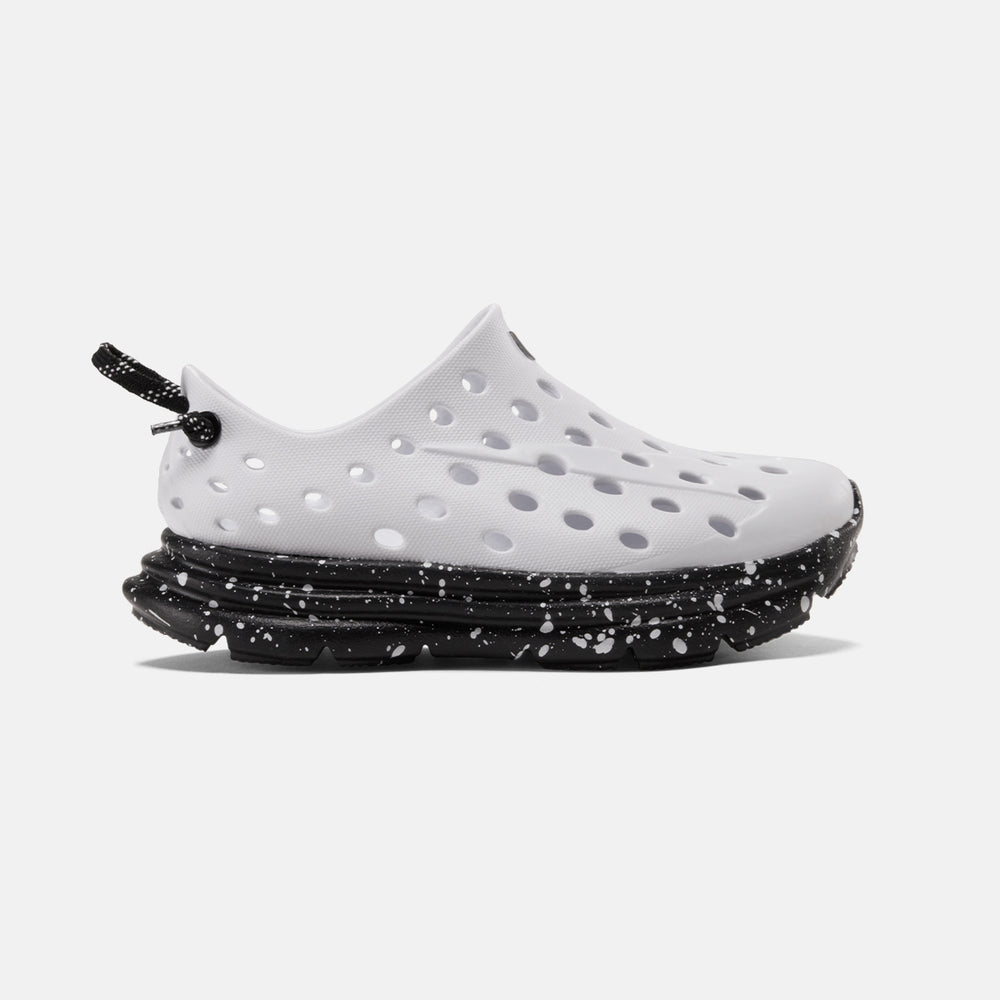 White / Black Speckle – KANE Revive Kids – Active Recovery Shoe