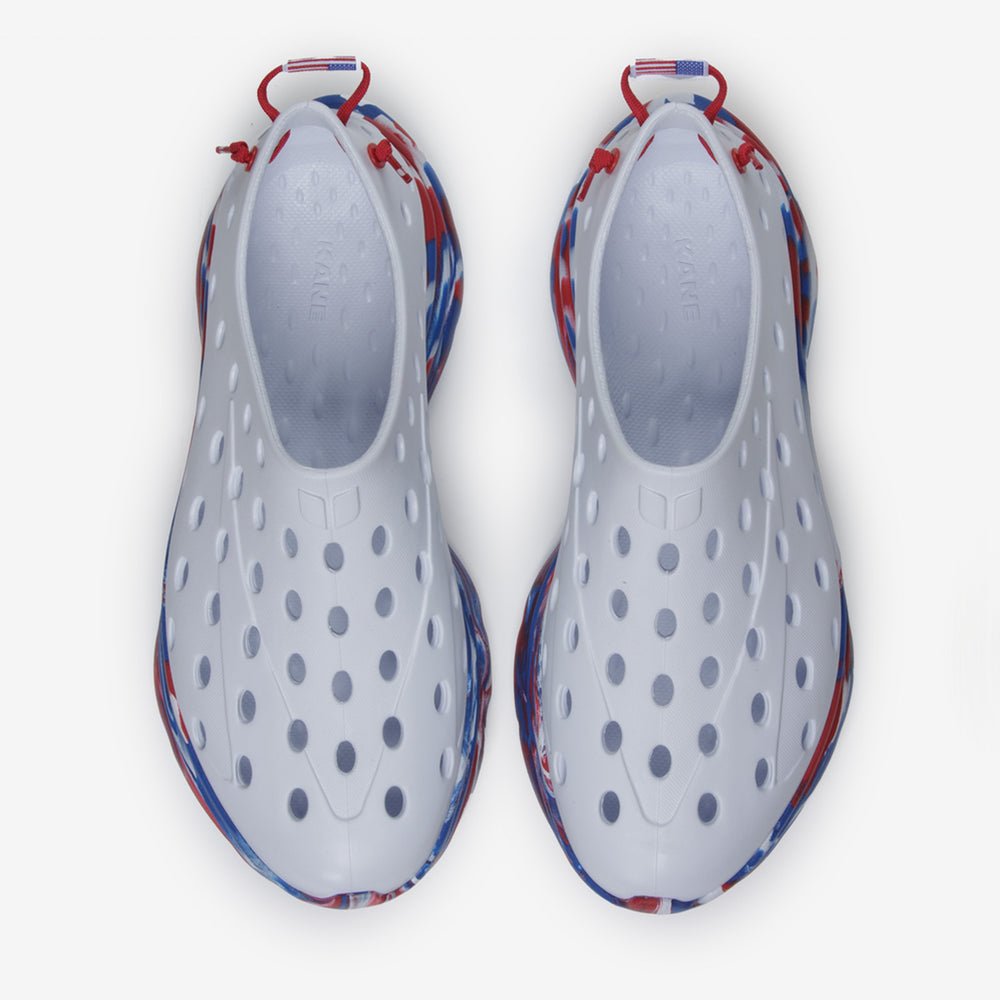 Stars & Stripes Marble Swirl – Kane Revive – Active Recovery Shoe