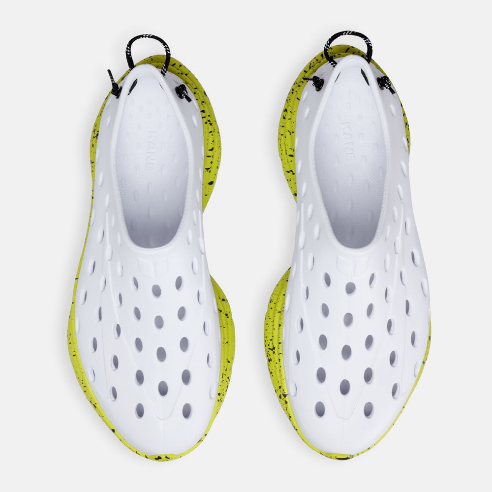 Revive -White / Neon Yellow Speckle – Kane Revive – Active Recovery Shoe