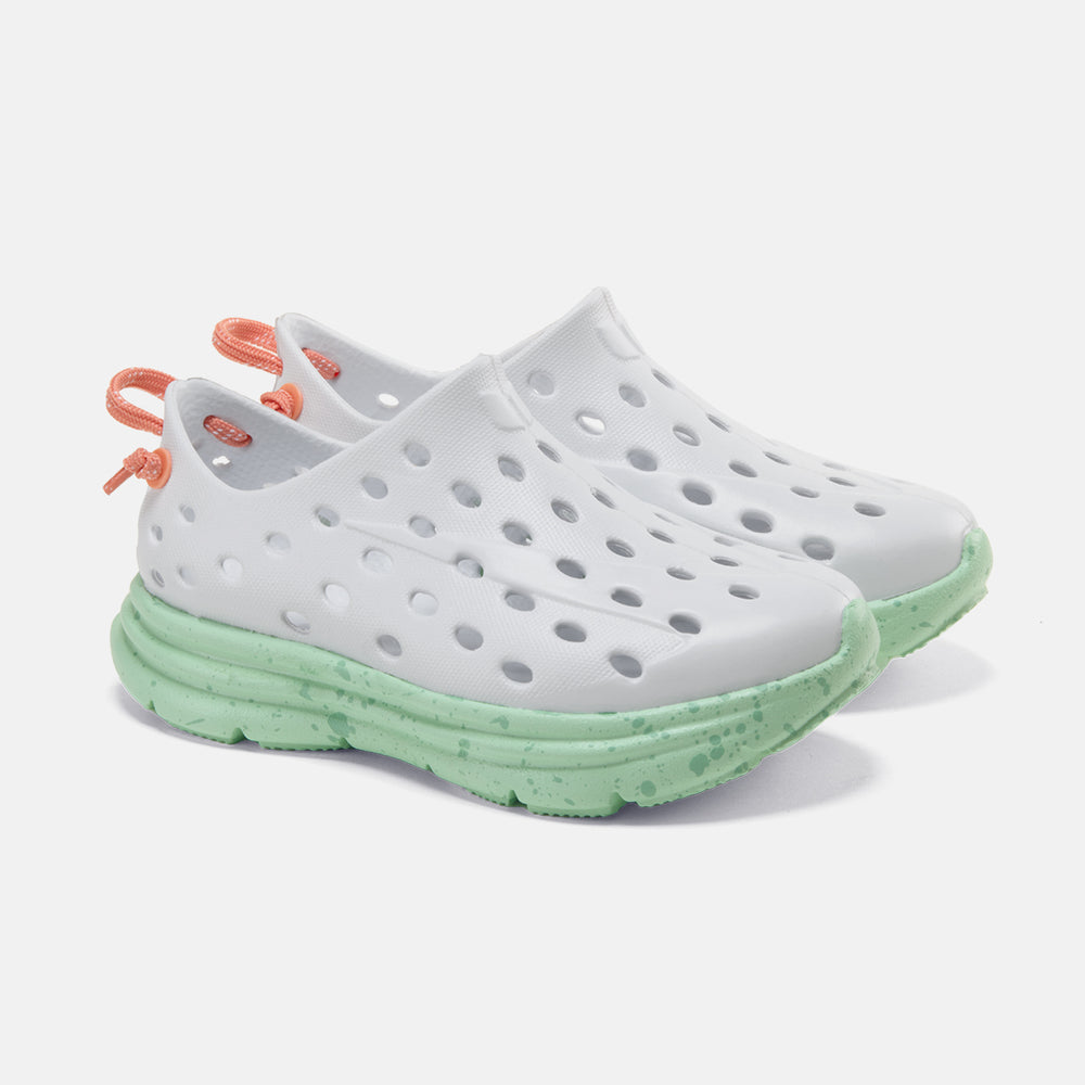 White / Spring Speckle – KANE Revive Kids – Active Recovery Shoe