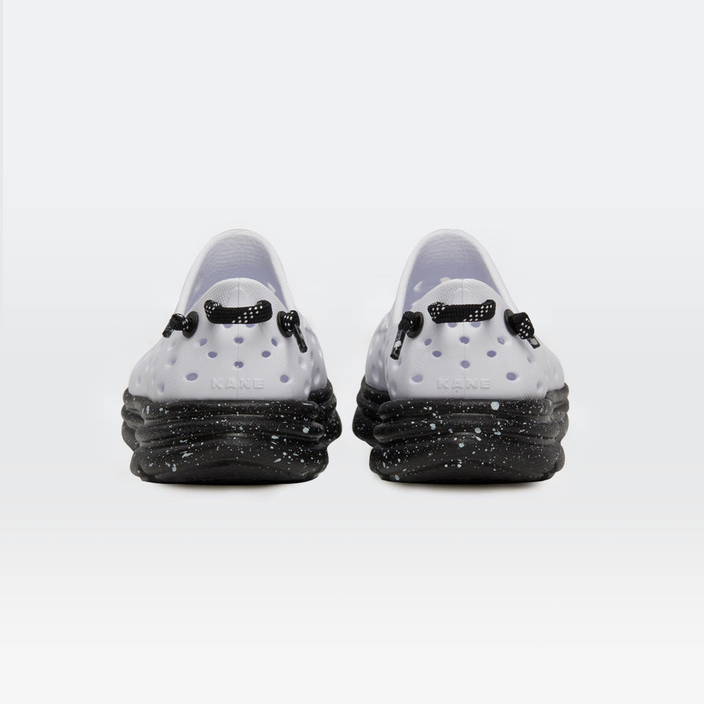 White / Black Speckle – Kane Revive Kids – Active Recovery Shoe